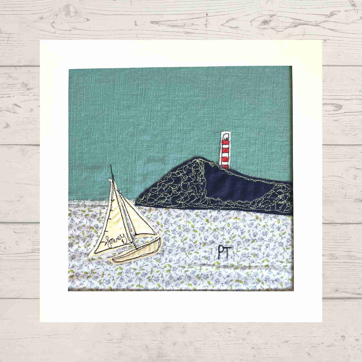 Fowey Gribbin, Poppy Treffry Embroidered Picture – Webb Street Company