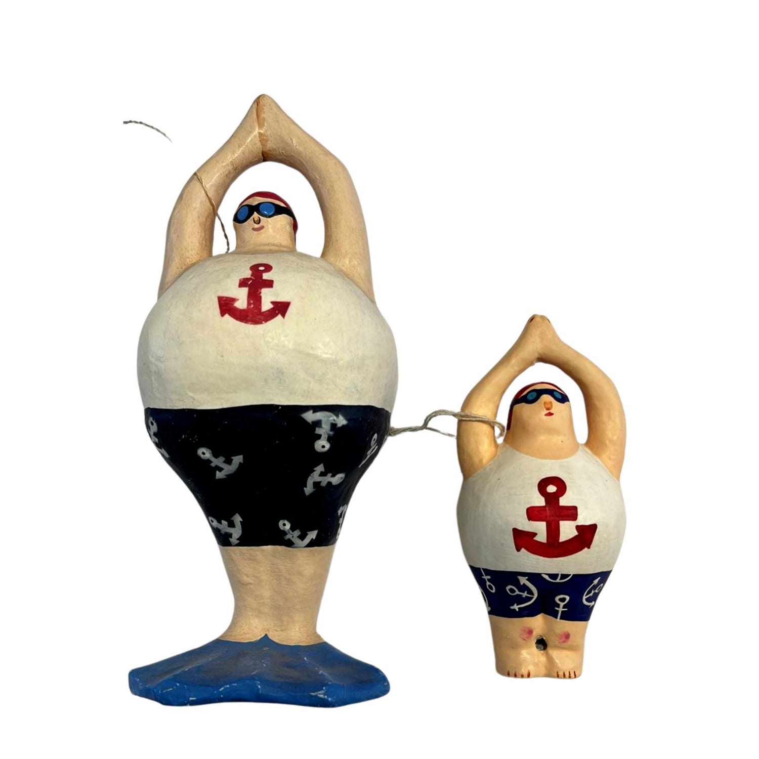 Papier-mâché Swimmer Figurine | Webb Street Company
