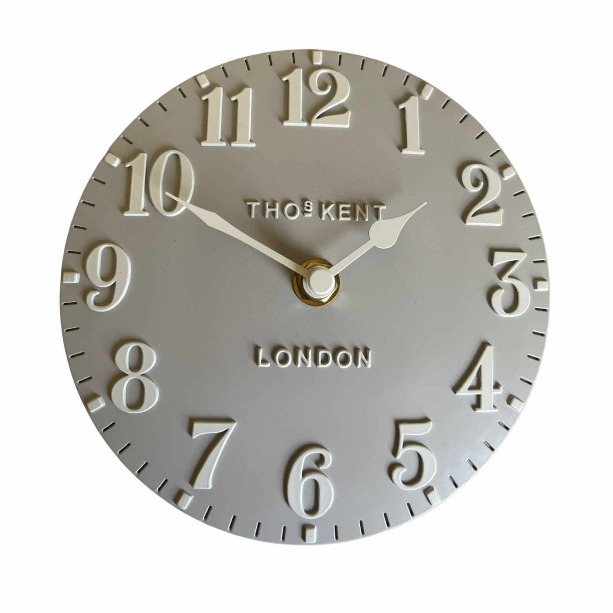 Thomas Kent Arabic Mantel Clock, 15cm (6 inch) Dove Grey | Webb Street ...